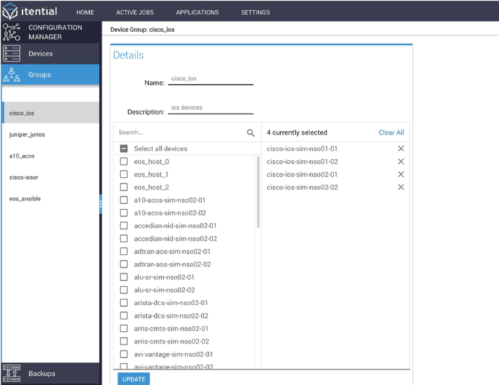 Itentials Configuration Manager Automating Network Configuration 
