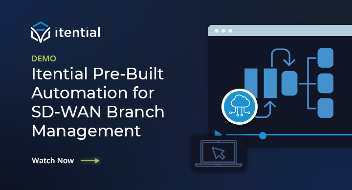 Itential Demo | Pre-Built Automation: SD-WAN Branch Management