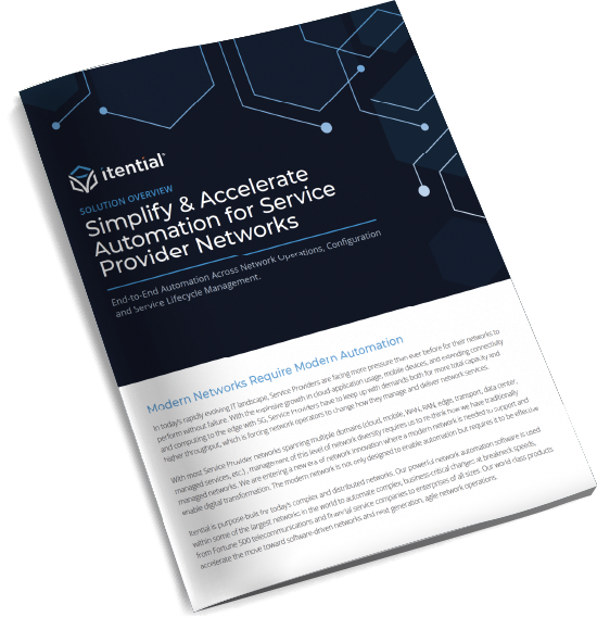 Itential for Service Provider Networks Solution Overview