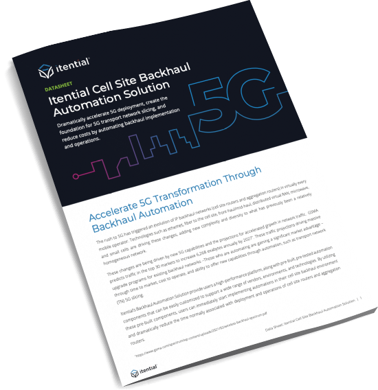 Itential Cell Site Backhaul Automation Solution Overview