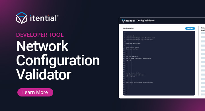 Config Validator Developer Tool Itential Network Automation