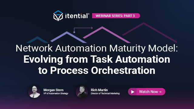 Network Automation Maturity Evolving From Task Automation To Process Orchestration Itential
