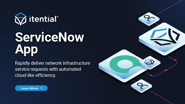 Itential Servicenow App Network Infrastructure Automation