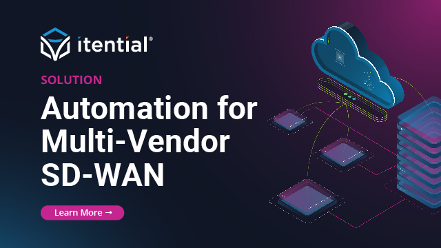 Multi-Vendor SD-WAN Automation & Orchestration with Itential
