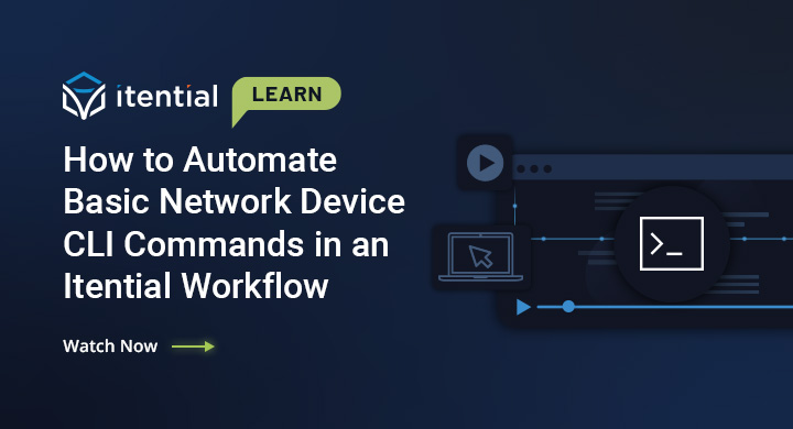 How To Automate Cli Commands In An Itential Workflow