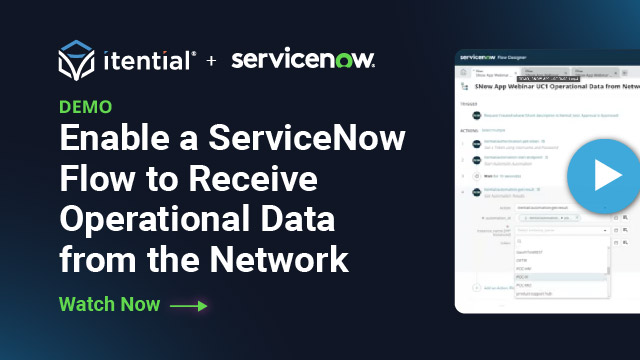 Enable a ServiceNow Flow to Receive Operational Data from the Network ...